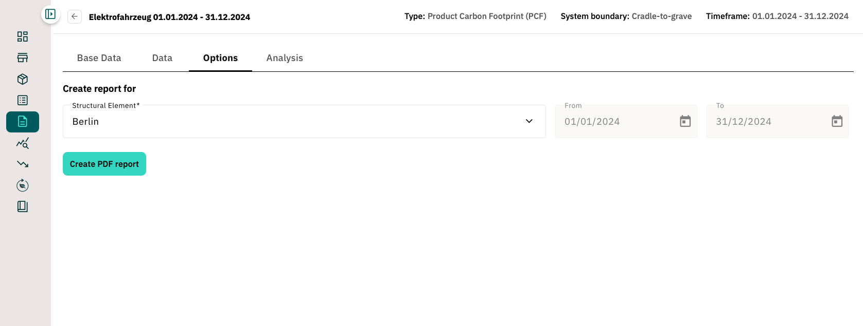 Creating a PDF report