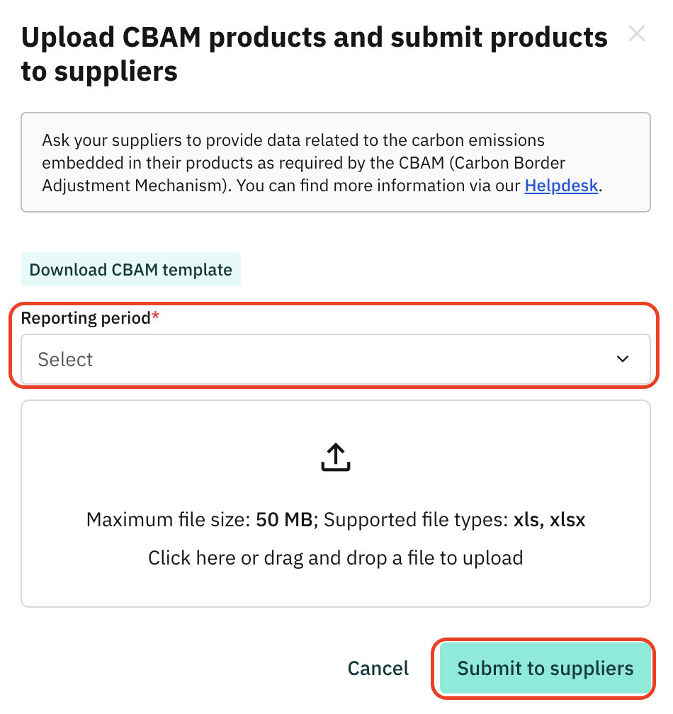 How do I send a CBAM Request?